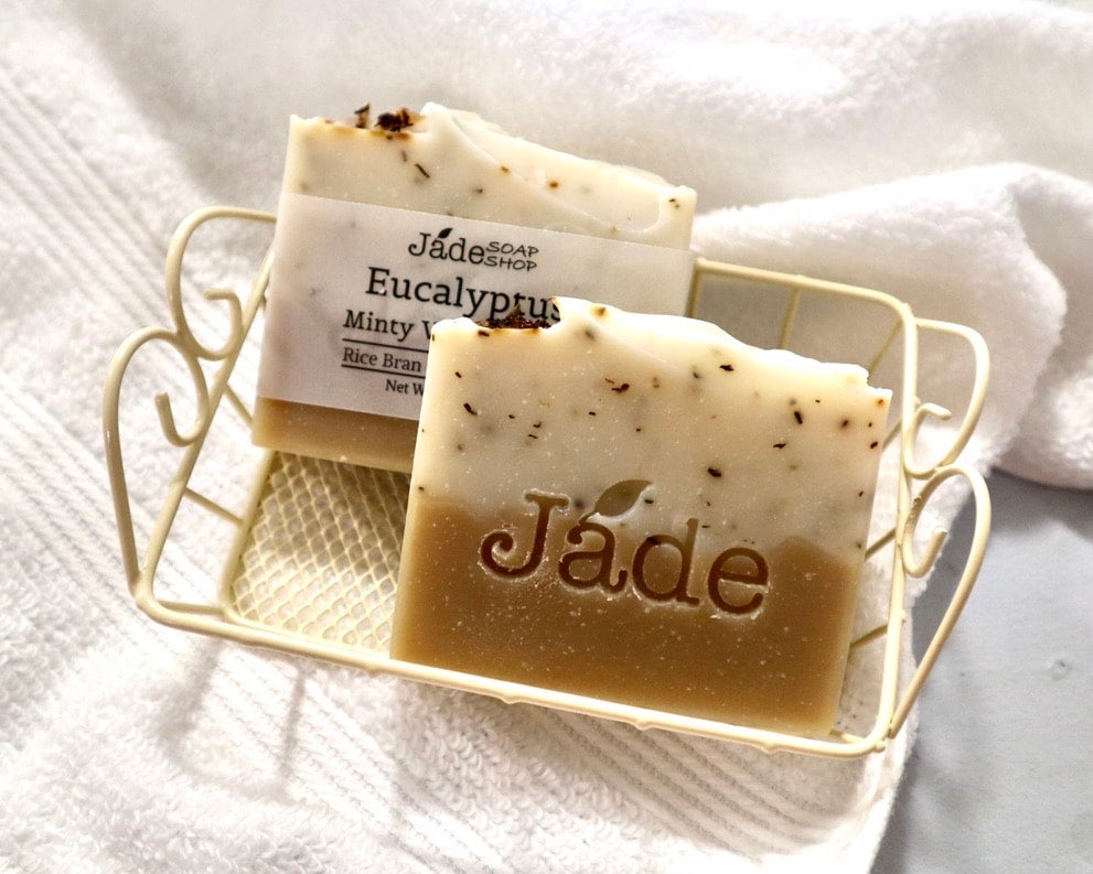 Eucalyptus Minty Verbena Soap - with Rice Bran Oil | Jade Soap Shop ...